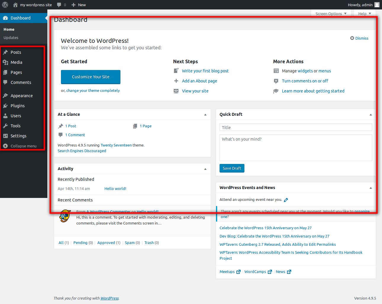 Creating A Website With Wordpress Part 2 Admin Panel Webmobtuts