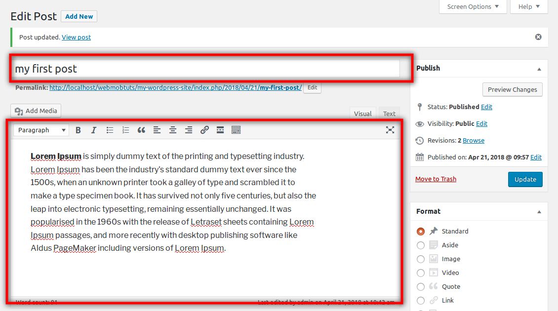Creating a Website With WordPress Part 2: Admin Panel - Webmobtuts