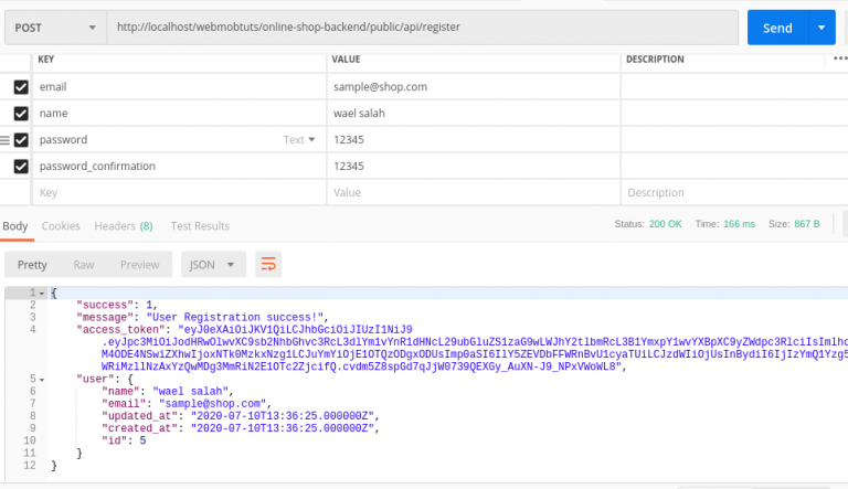 Building Ecommerce Website With Lumen Laravel And Nuxtjs 2 Jwt Authentication Webmobtuts